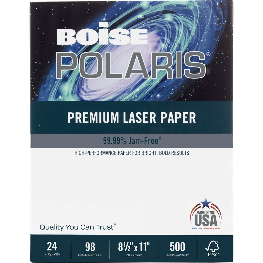 Boise POLARIS Premium Laser Paper, Letter Size (8 1/2" x 11"), 98 (U.S ...